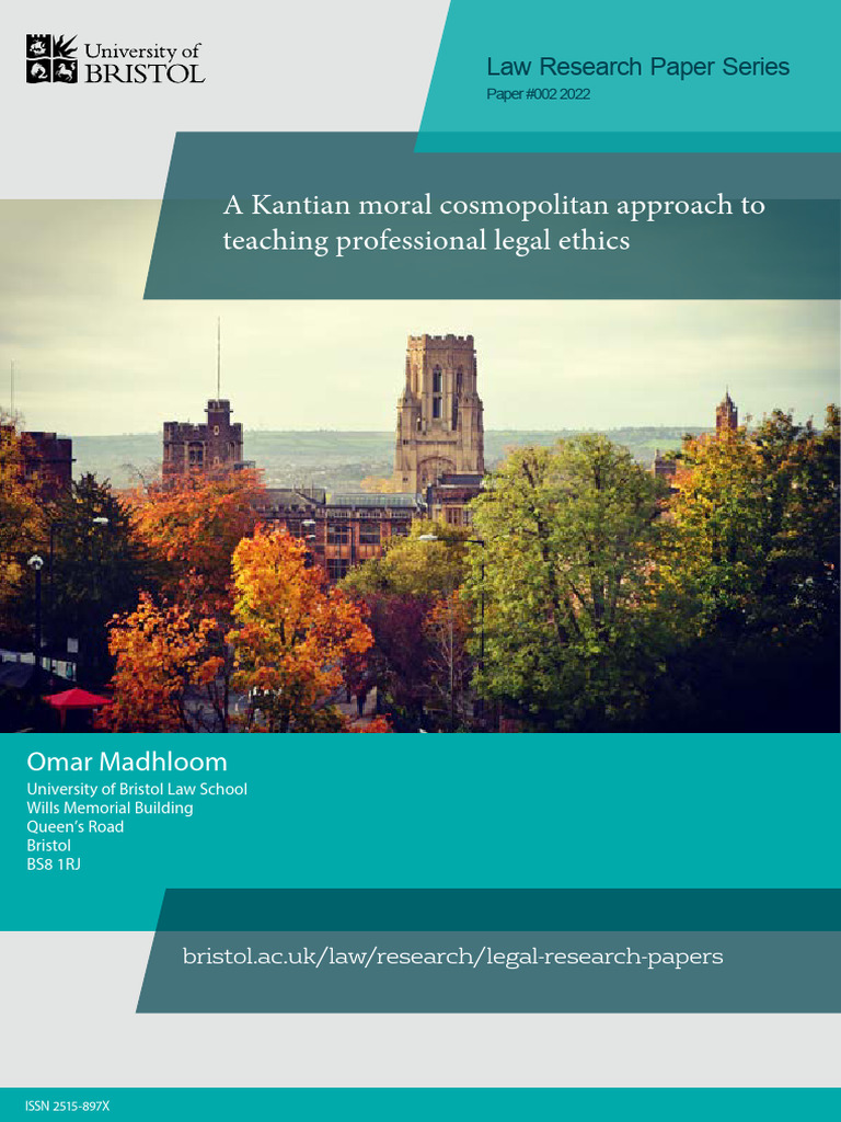 A Kantian Moral Cosmopolitan Approach To Teaching Professional Legal ...
