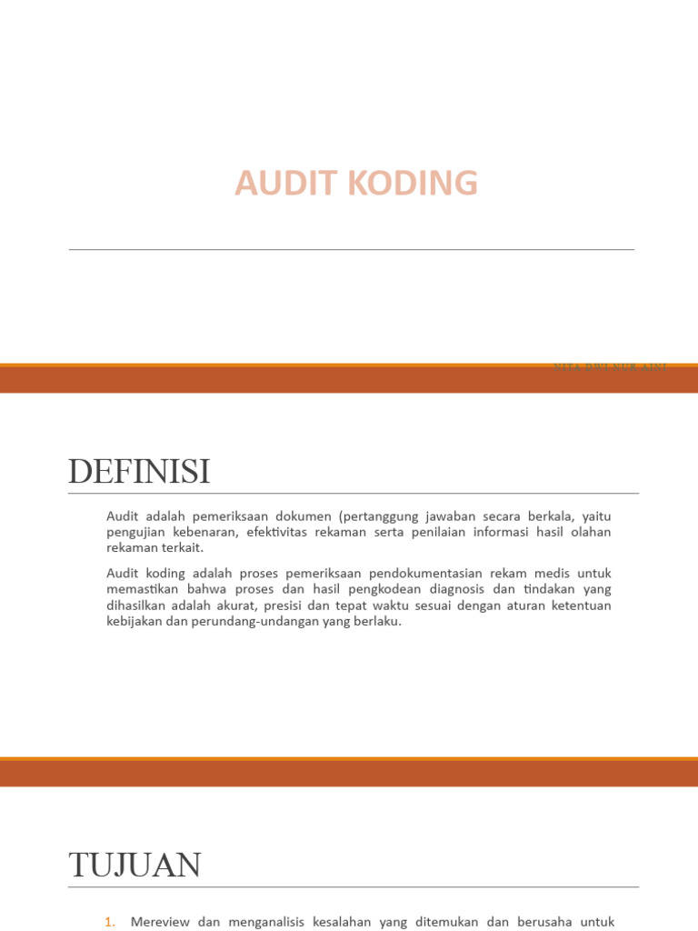 Audit Koding | PDF | Pengembangan Diri