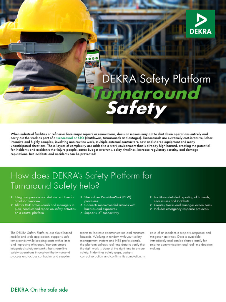 Dekra Feature Sheet Turnaround Safety | PDF