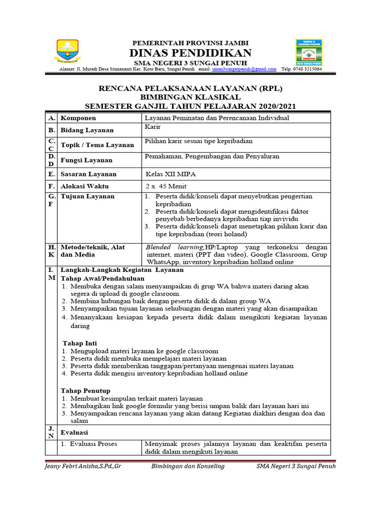 RPL Pilihan Karir Sesuai Dengan Tipe Kepribadian | PDF