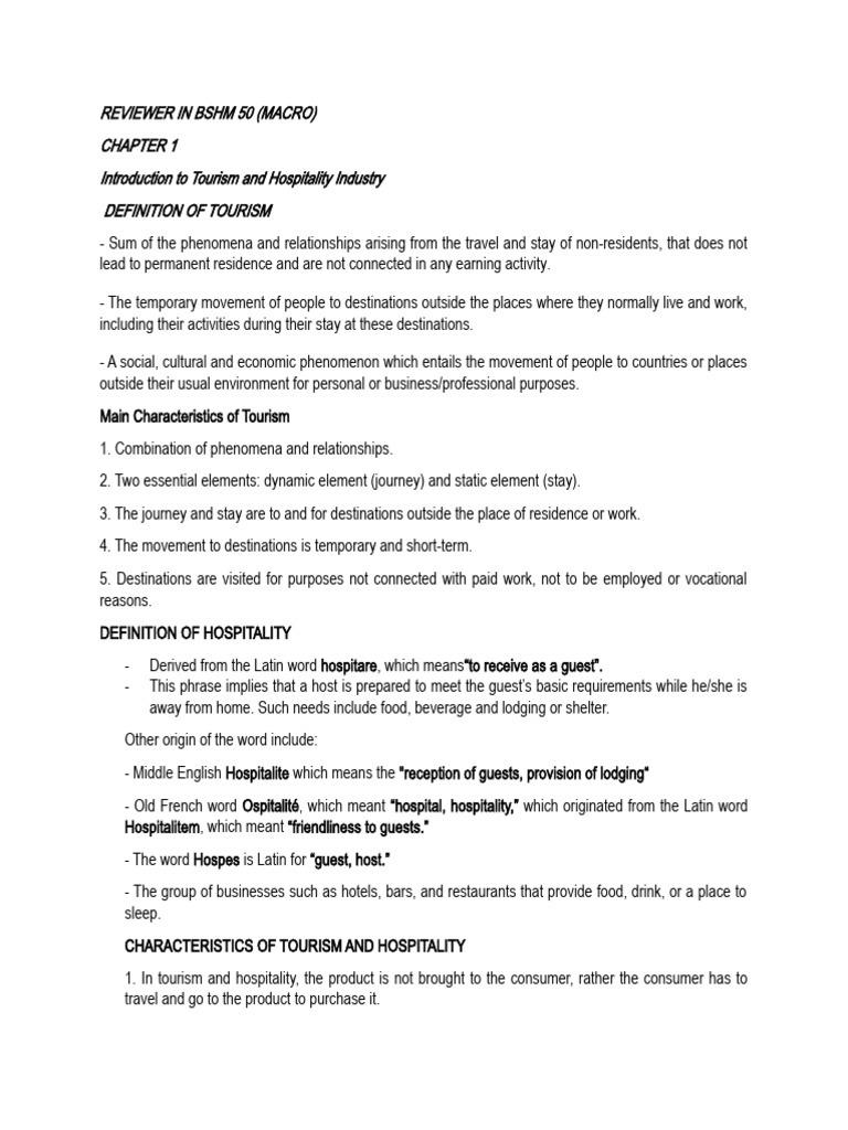 Reviewer in BSHM 50 | Download Free PDF | Hotel | Restaurants