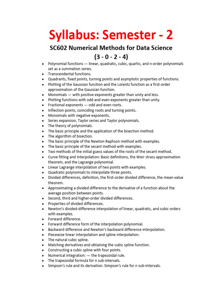 Syllabus | PDF | Teaching Methods & Materials | Science & Mathematics