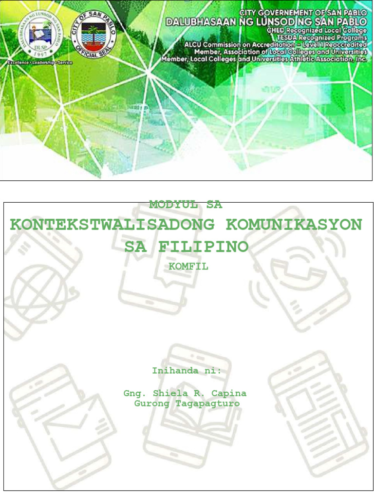 Komfil Finals Module | PDF