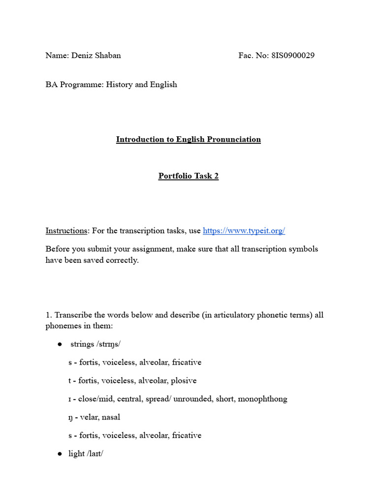 Portfolio Task 2 | PDF