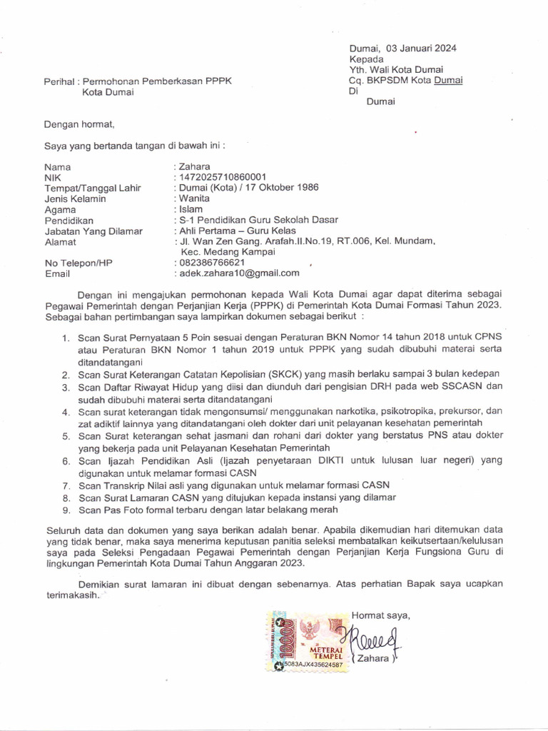 Surat Permohonan | PDF