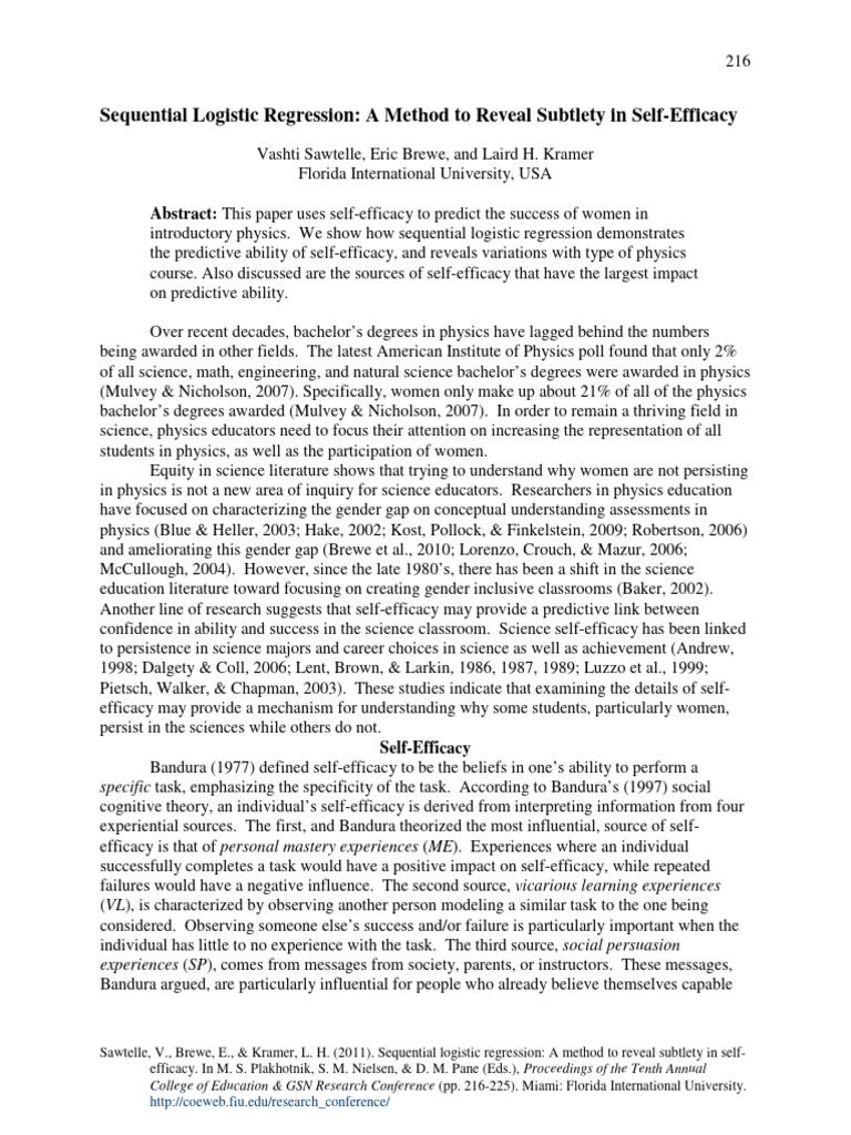 Sequential Logistic Regression A Method To Reveal Subtlety In Se Pdf