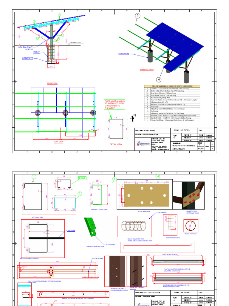 Concrete Mounting Structure Plans | PDF | Manufactured Goods | Civil ...