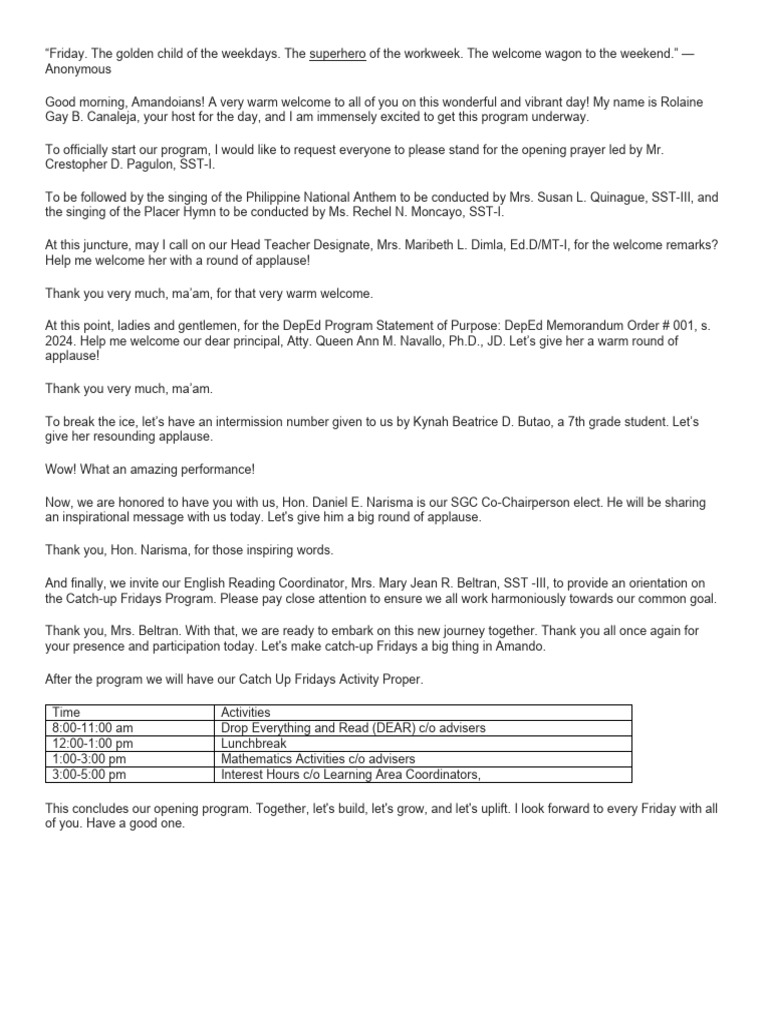 script program | PDF