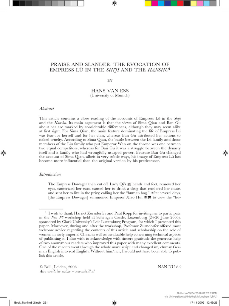 Praise and Slander The Evocation of Empr | PDF | Han Dynasty | China