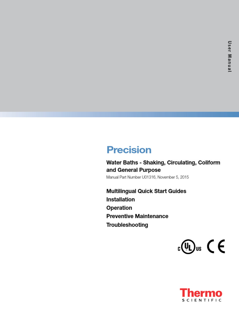 Thermo Scientific Precision 1 | PDF | Hazards | Water