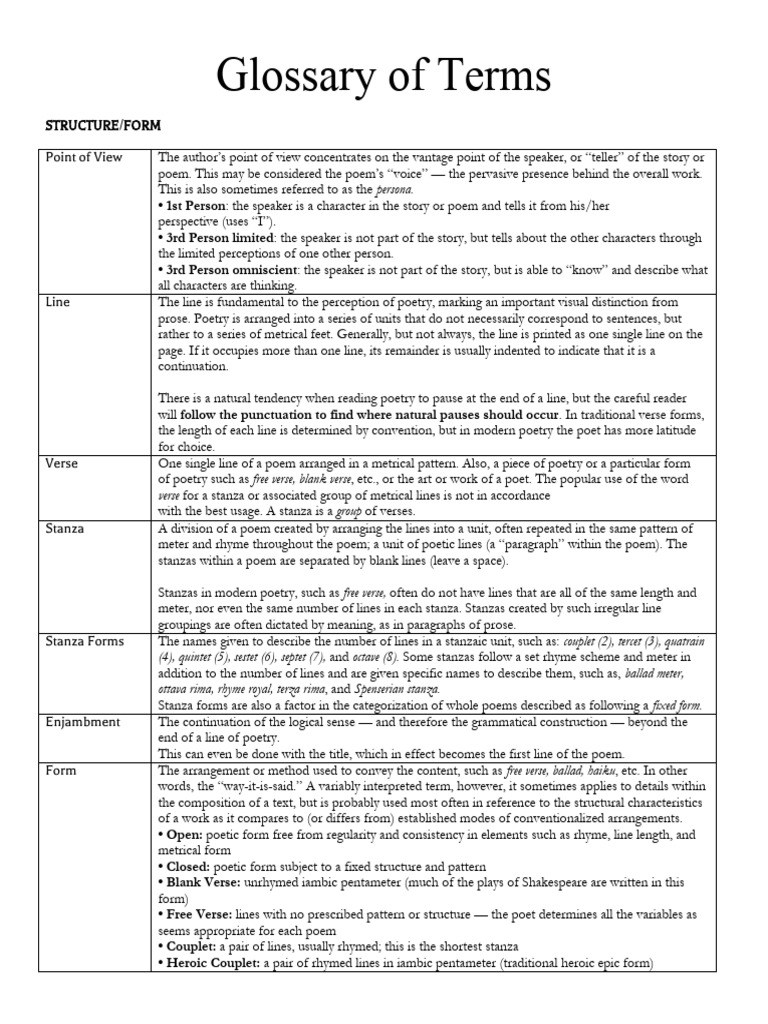 Metalanguage - Poetic Devices | PDF | Poetry | Metre (Poetry)