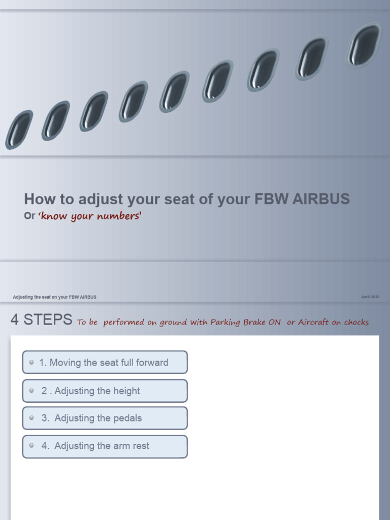 How To Adjust The Seat of An FBW AIRBUS | PDF