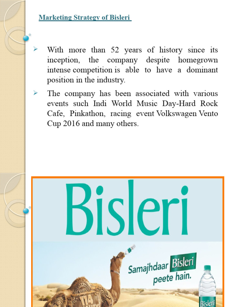 Marketing Strategy of Bisleri | PDF