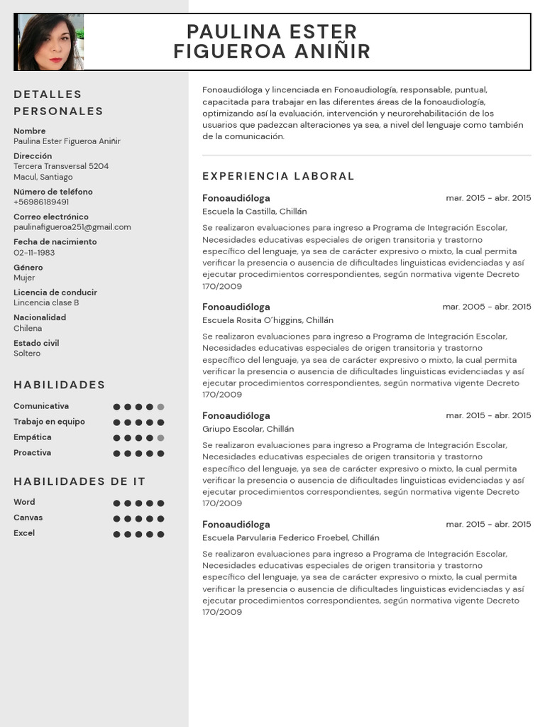 Curriculum Paulina Ester Figueroa Aninir 06 06 2023 13 36 44 | PDF ...