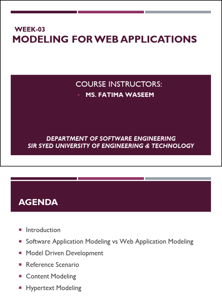 Week 03-Modeling For Web Applications | PDF | World Wide Web | Internet & Web