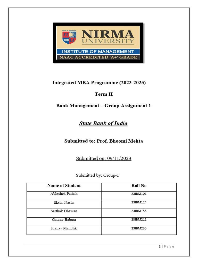 BM Group Assignment 1 Group 1 | PDF | Capital Adequacy Ratio | Banks