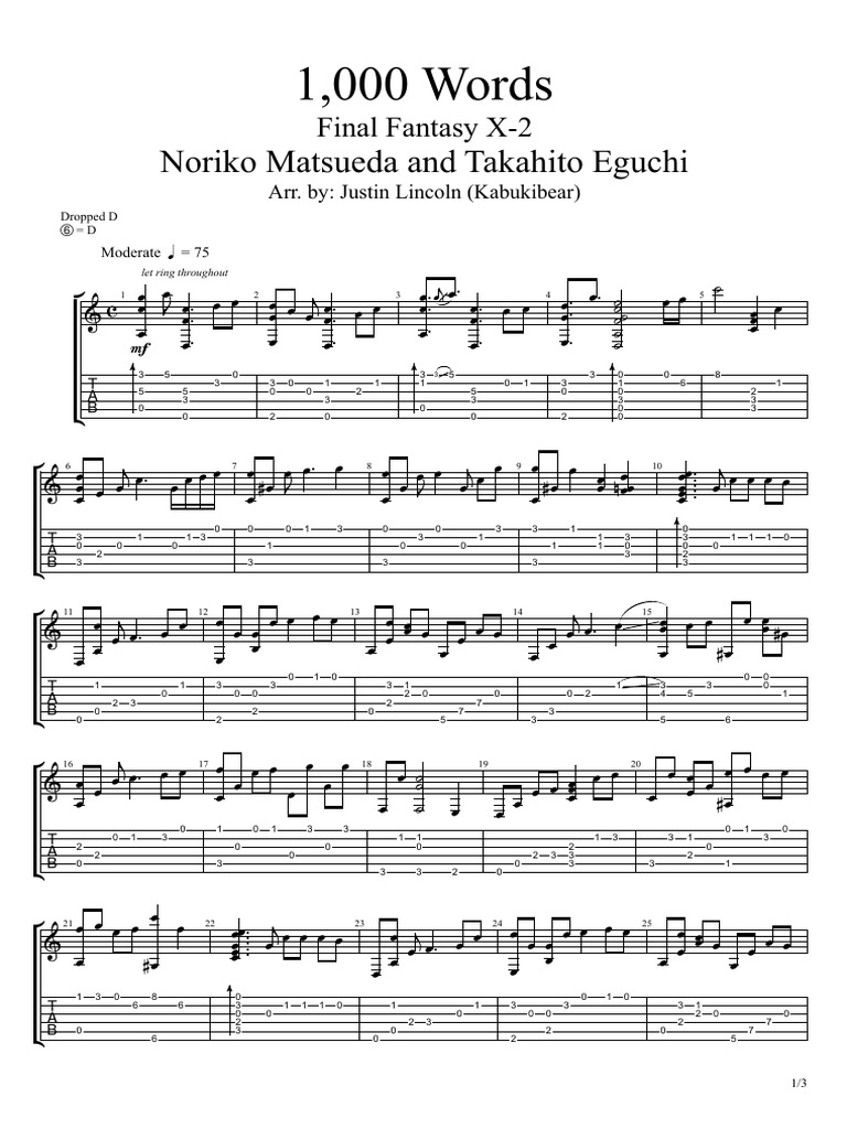 1,000 Words - Final Fantasy X-2 | PDF | Final Fantasy | Musical ...