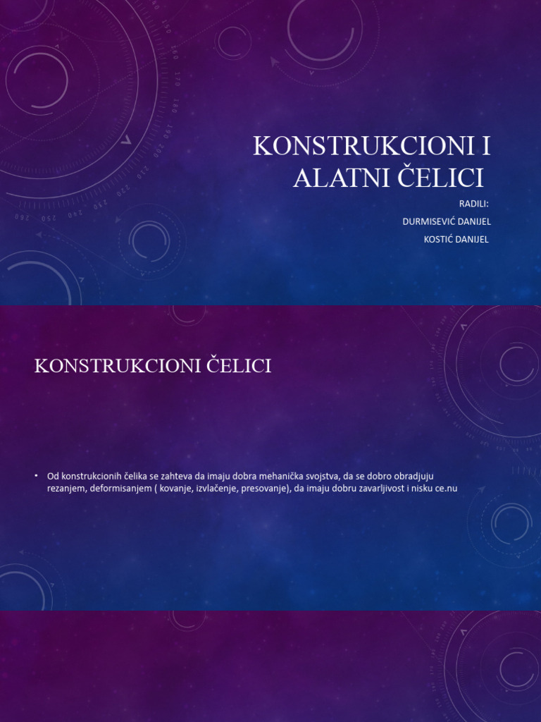 Konstrukcioni I Alatni Celici | PDF