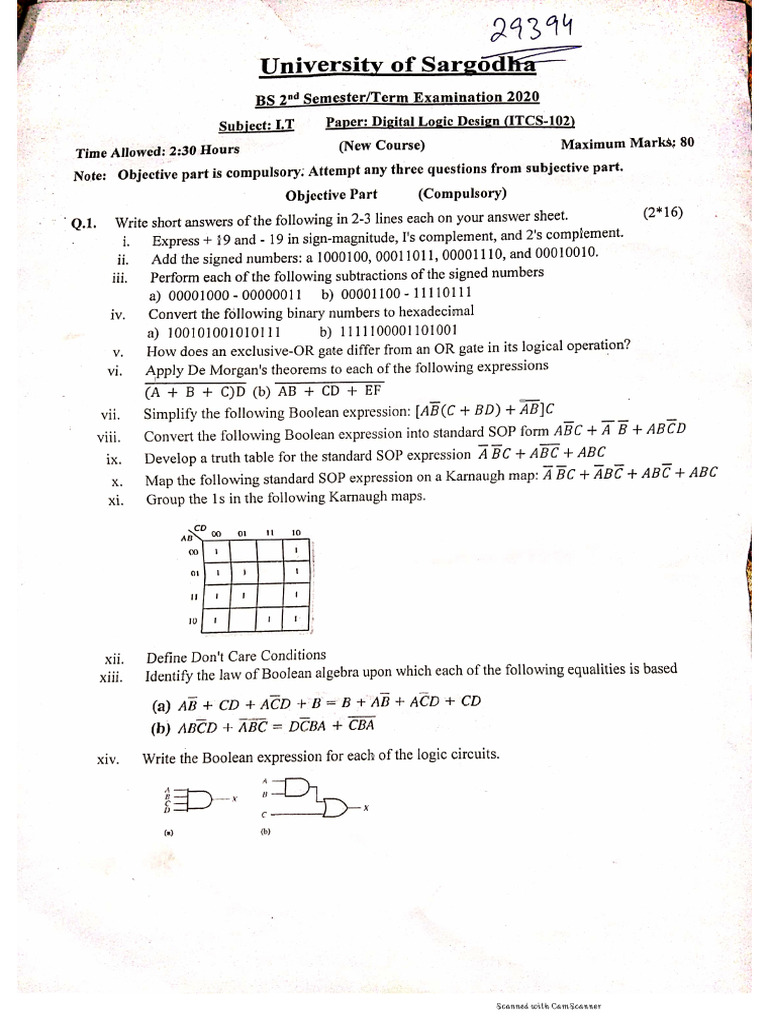 DLD Paper 2020UOS | PDF