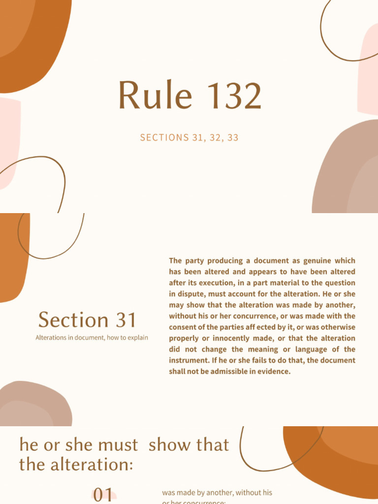Evid - Rule 132 Sec. 31, 32, 33 | PDF