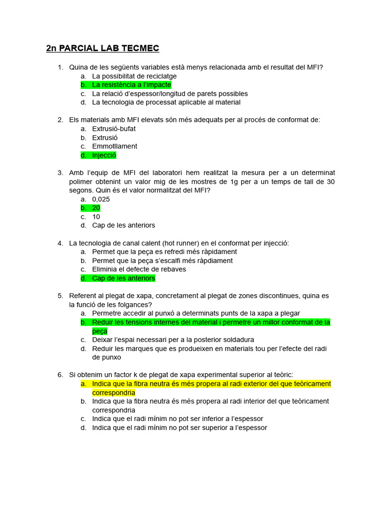 2n Parcial TECMEC | PDF