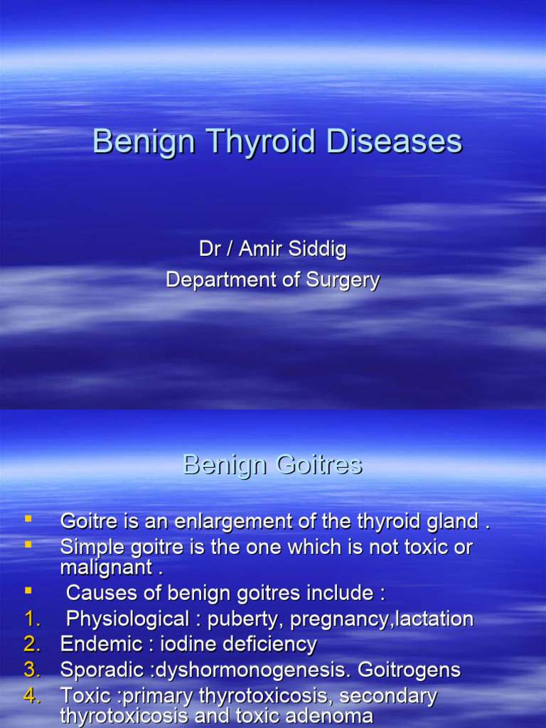 Benign Thyroid Diseases | PDF