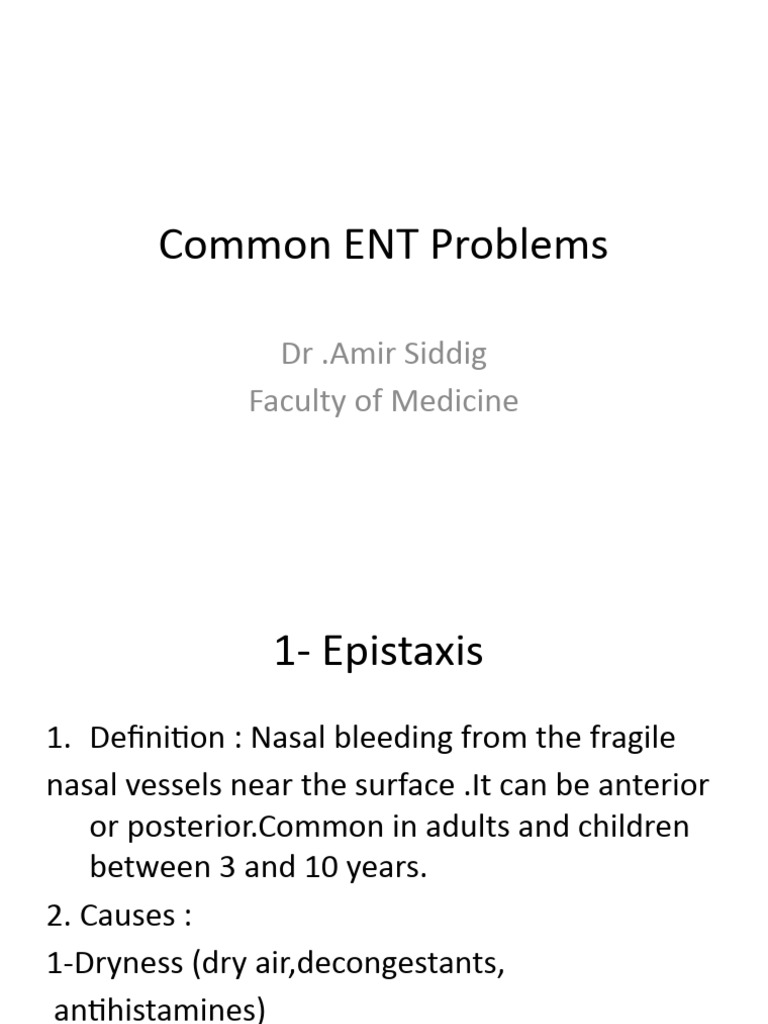 Common ENT Problems | PDF