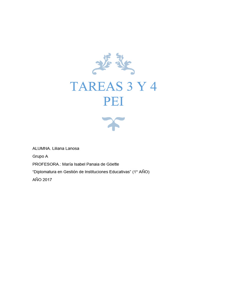 Tareas 3 y 4 Pei | PDF