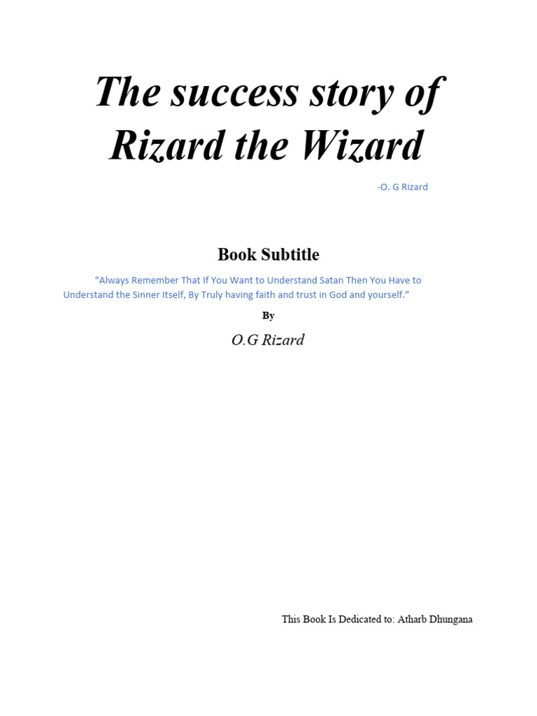 The Success Story of Rizard The Wizard | PDF