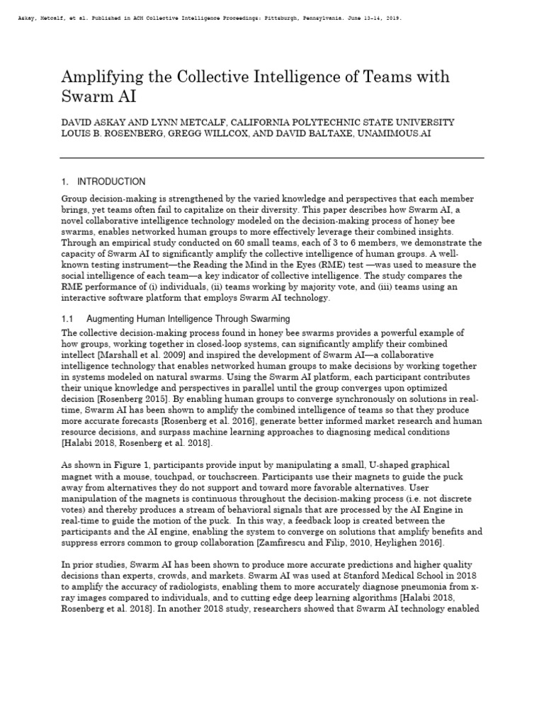 Amplifying The Collective Intelligence o | PDF | Collective ...