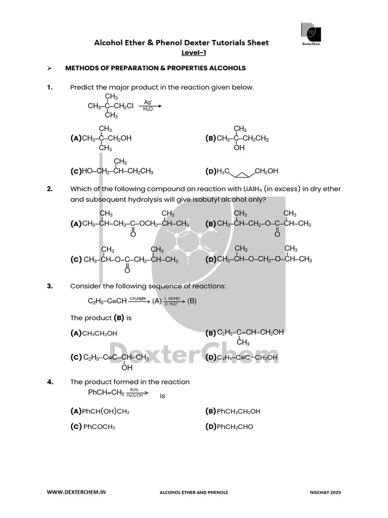 alcohol-ether-and-phenols- | PDF | Ethanol | Methyl Group