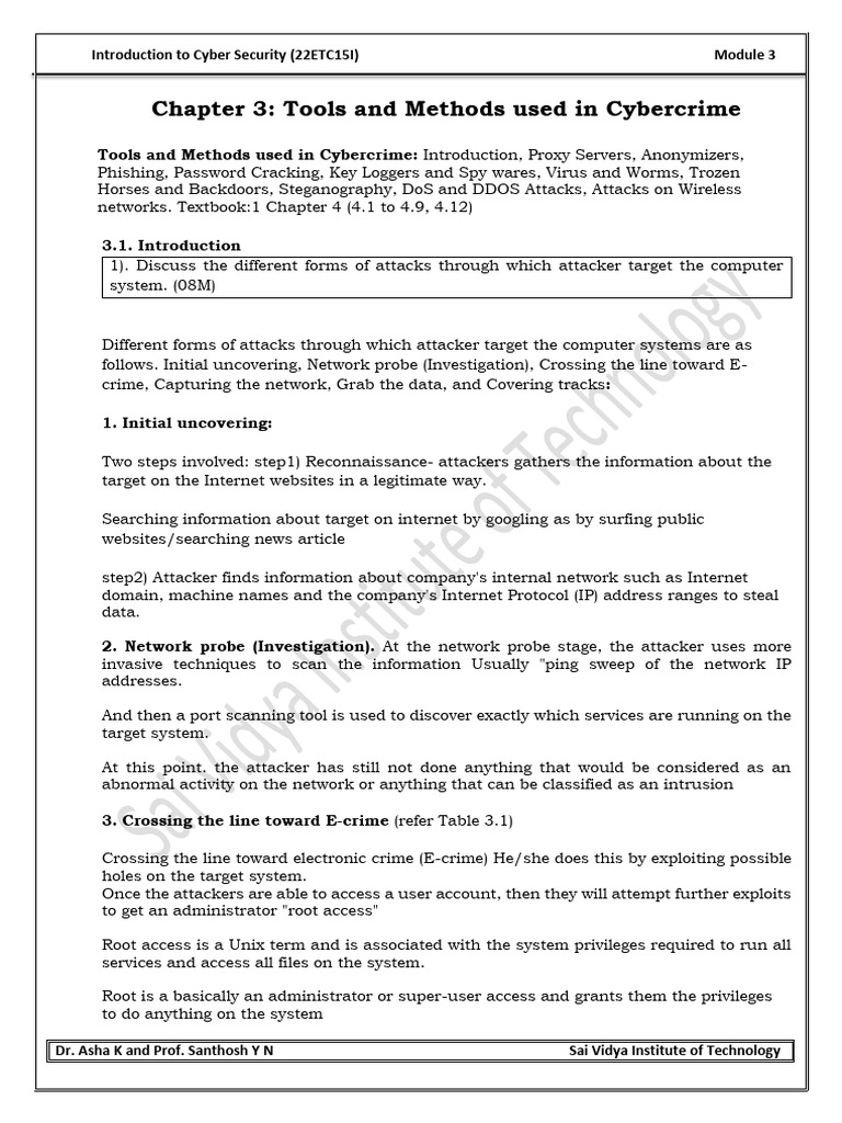 Chapter 3: Tools and Methods Used in Cybercrime | PDF | Computer Virus | Malware