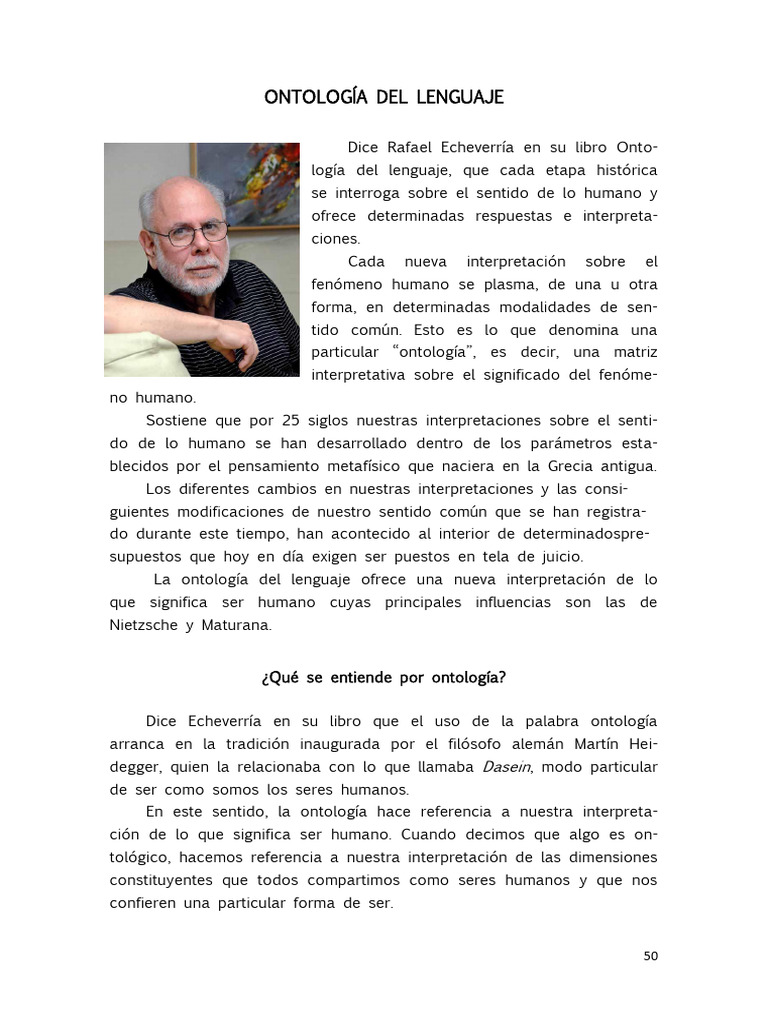 Ontología Del Lenguaje 1 | PDF | Ontología | Humano