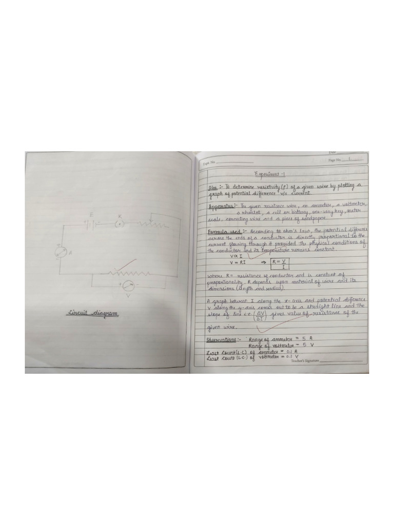 Physics Practical Copy Experiments | PDF