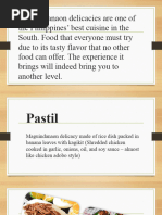 Traditional Delicacies of South Cotabato | PDF