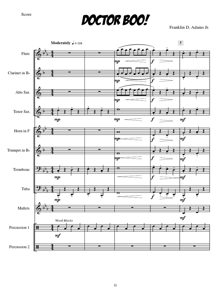 Doctor Boo - SCORE & PARTS | PDF