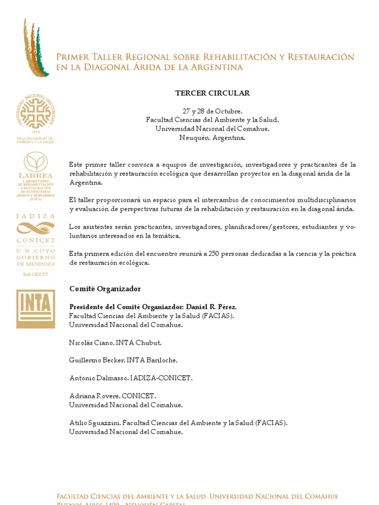 Taller de Rehabilitación y Restauración en La Diagonal Árida de La ...