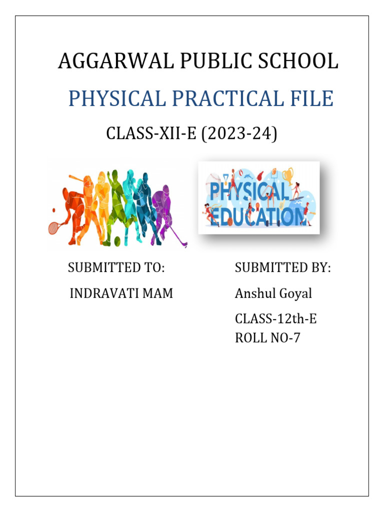 PHYSICAL EDUCATION FILE-CLASS 12th | PDF