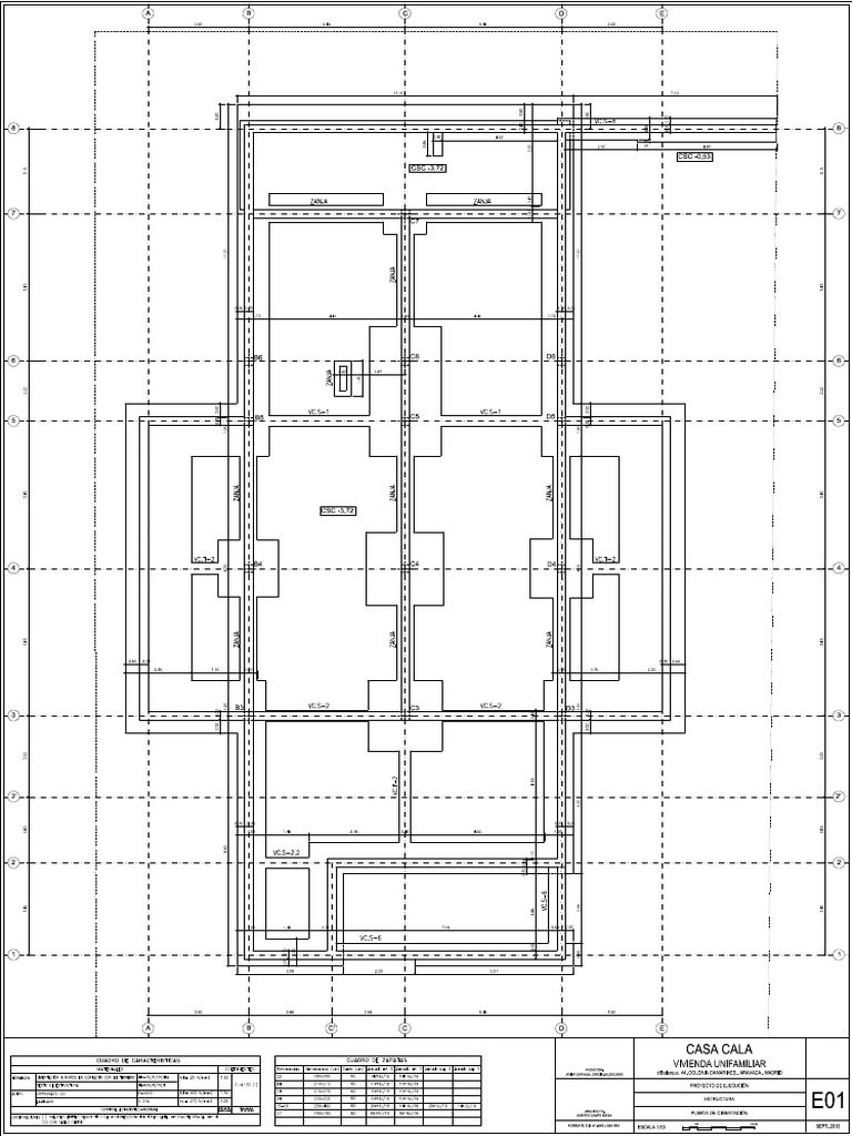 Casa Cala - Planos Cimentación | PDF