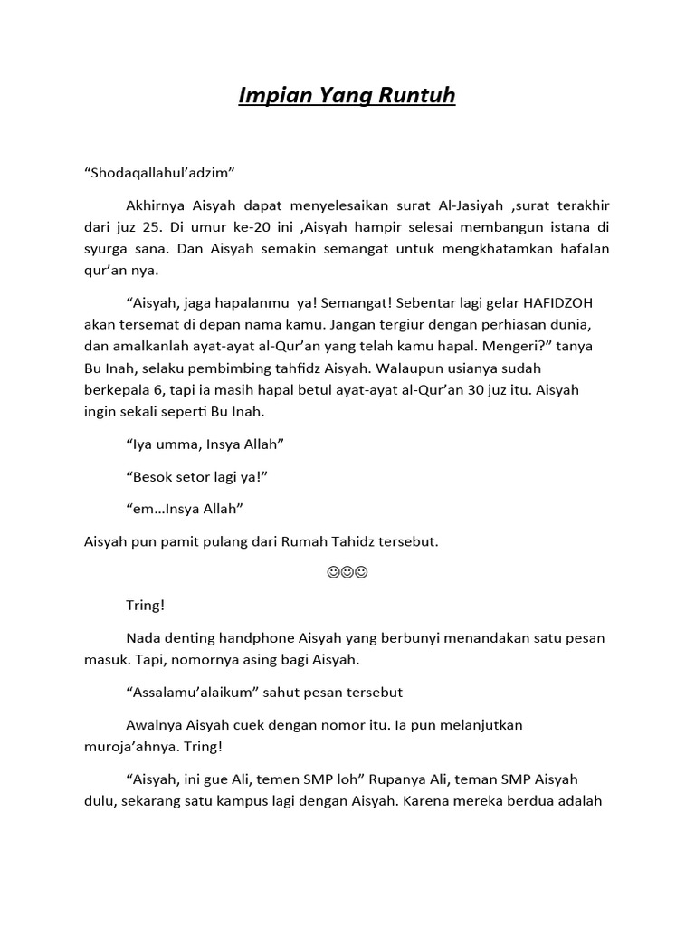 Impian Yang Runtu - Nurbaetilah | PDF