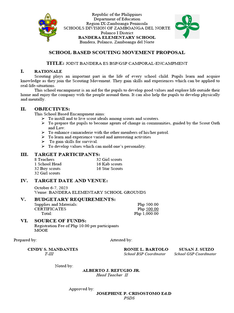 Proposal Encampment | PDF | Scouting