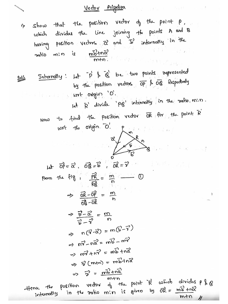 3D & vector algebra derivations | PDF