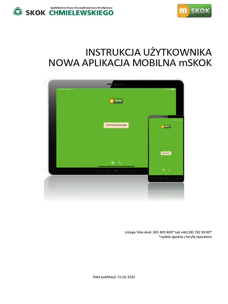 Instrukcja Nowa Aplikacja Mobilna SKOK Chmielewskiego | PDF
