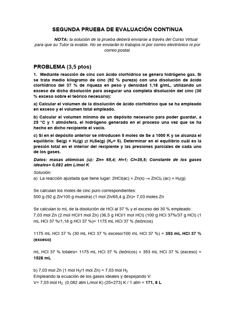 Solución PEC2 | PDF | Amoníaco | Ácido