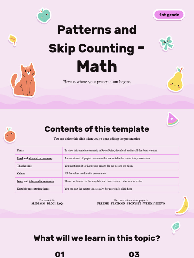 Patterns and Skip Counting Math 1st Grade | PDF | Planets | Mercury ...