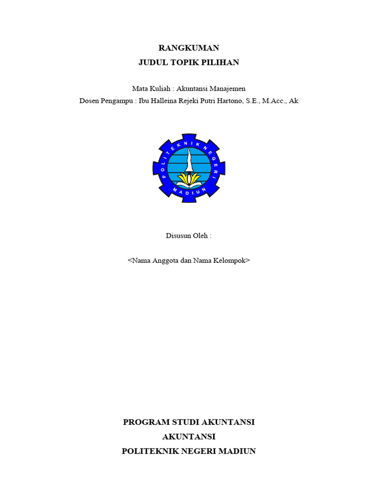 Format Rangkuman Akmen | PDF