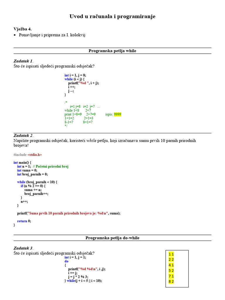 Vjezba 4 Uurp 2018 19 | PDF