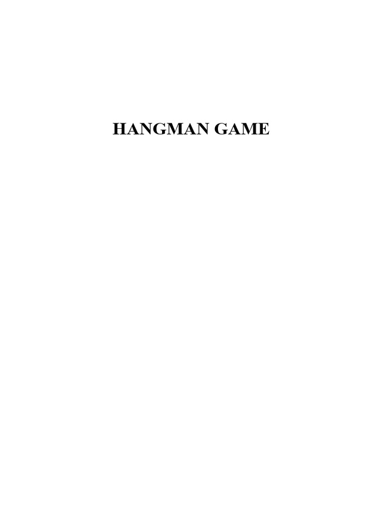 Hangman Game | Download Free PDF | Vocabulary | English Language