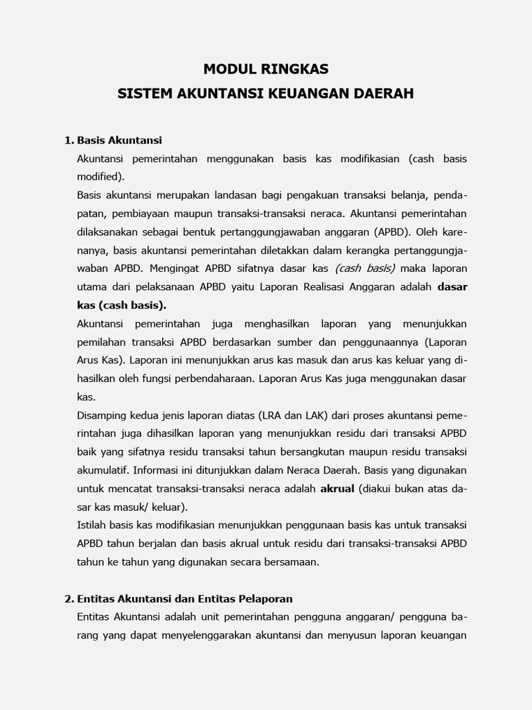 Modul Ringkas SAKD | PDF