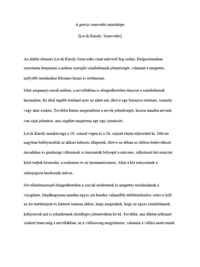 Lovik Károy Szenvedés | PDF